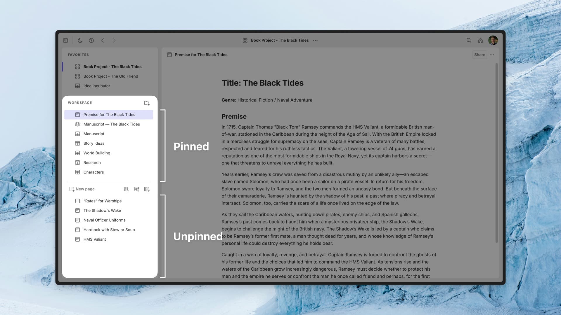 Speare — Workspaces
